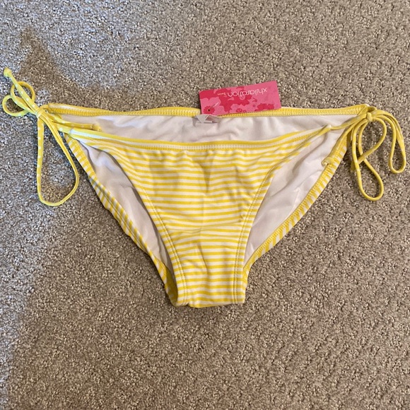 Xhilaration | Swim | Nwt Yellow Stripe Bikini Bottoms | Poshmark